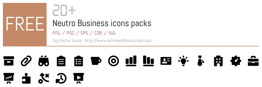 +20 Neutro Business Icons Packs Free Downloads - OnlineWebFonts.COM