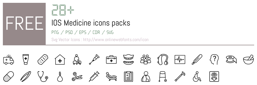 +28 IOS Medicine Icons Packs Free Downloads - OnlineWebFonts.COM