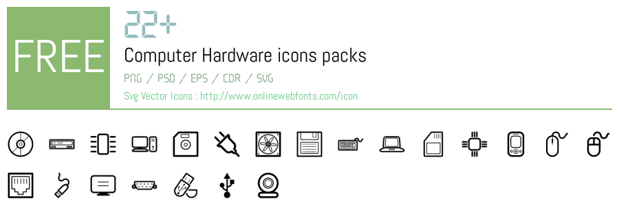 +22 Computer Hardware Icons Packs Free Downloads - OnlineWebFonts.COM